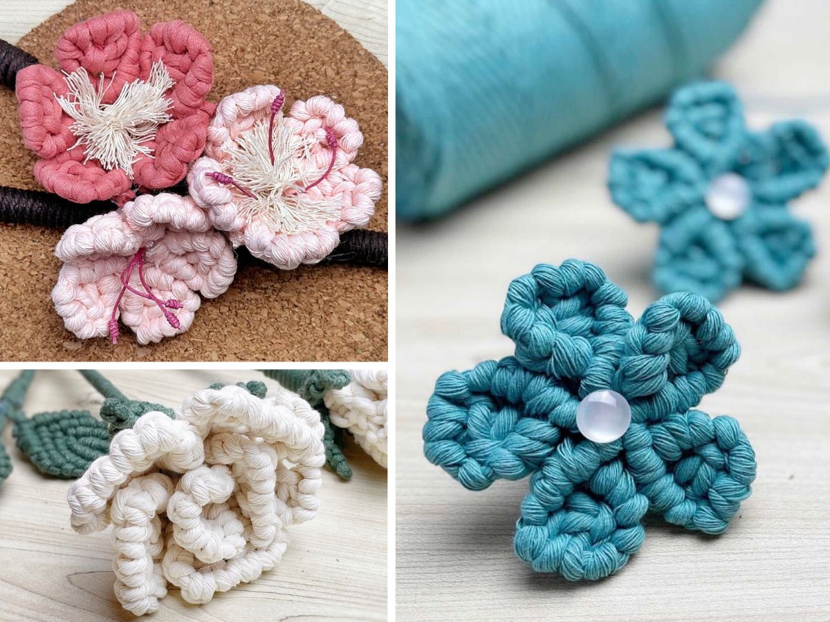 How to Knot A Gorgeous Bouquet of Macrame Flowers - 10 Tutorials ...