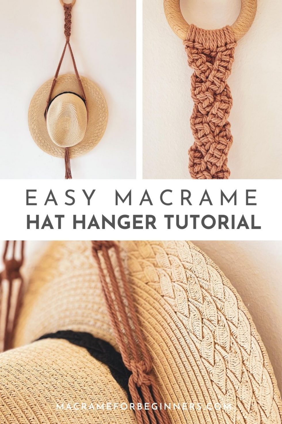 Free Easy DIY Macrame Hat Hanger Tutorial for Beginners (VIDEO ...